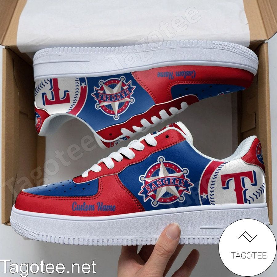Texas Rangers Mascot Logo Custom Air Force Shoes: Step Up to the Plate ...