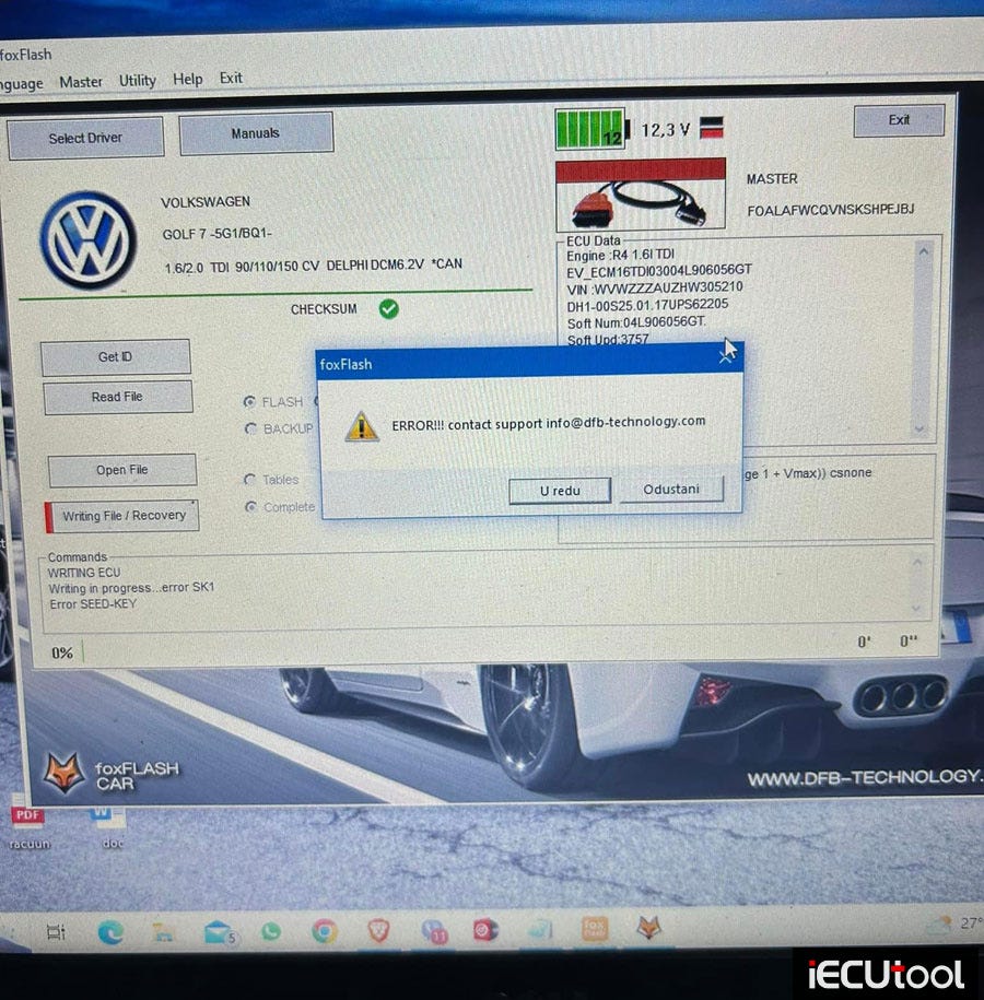 Foxflash Read and Write VW Golf 7 DCM6.2V via OBD - Evelyn - Medium