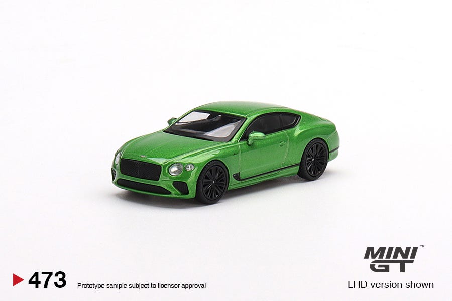 MINI GT 1/64 №473 Bentley Continental GT Speed 2022 Apple Green RHD ...