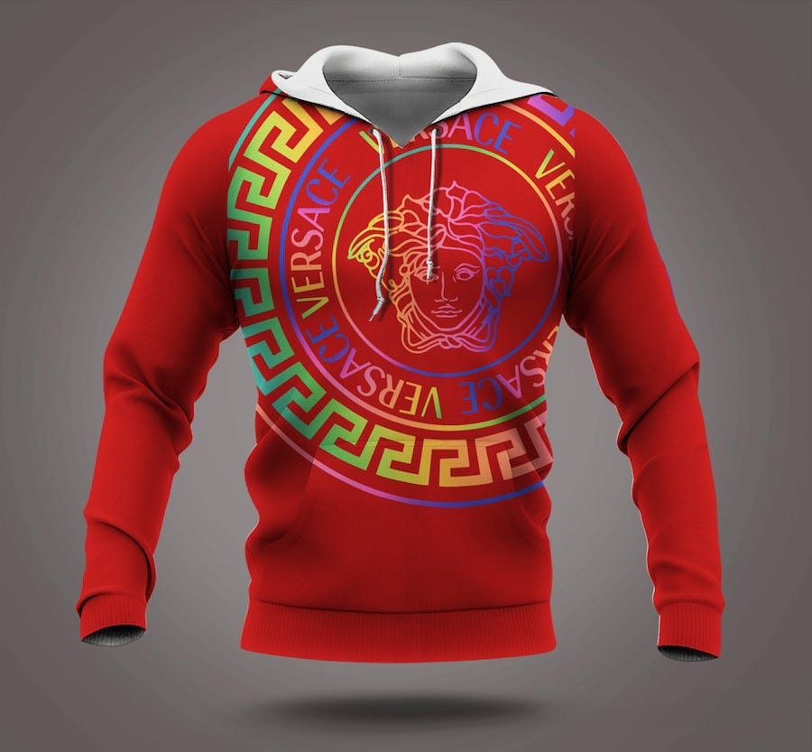 Premium Versace Red Luxury Brand Hoodied For Men — Dn8131008 | by son ...