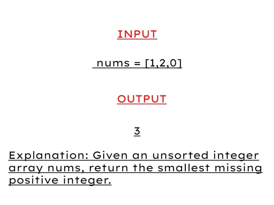 First Missing Positive — Leetcode Python He Codes It Medium 9194