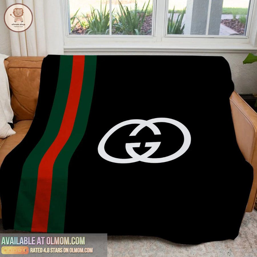 Gucci Black Luxury Brand Premium Blanket Fleece Home Decor-105418 | by ...