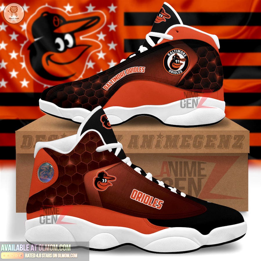 Baltimore Orioles Air Jordan 13 Sneakers Mlb Custom Sports Shoes | by ...