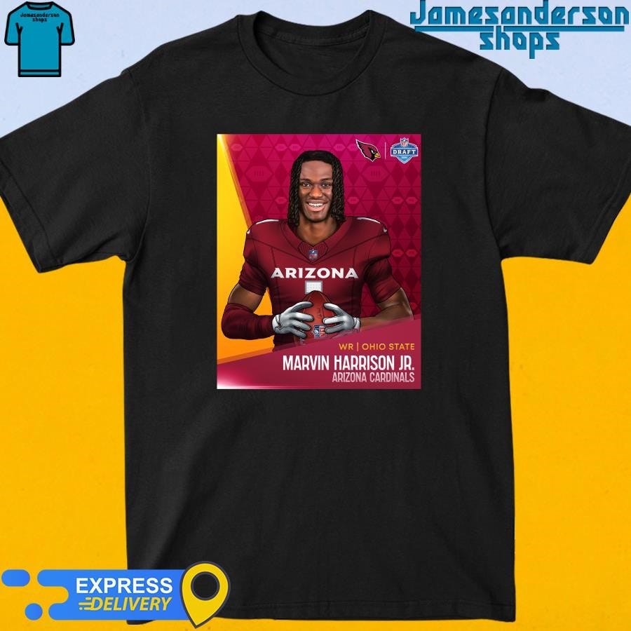 Marvin Harrison Jr Arizona Cardinals WR Ohio State 2024 NFL Draft Shirt ...