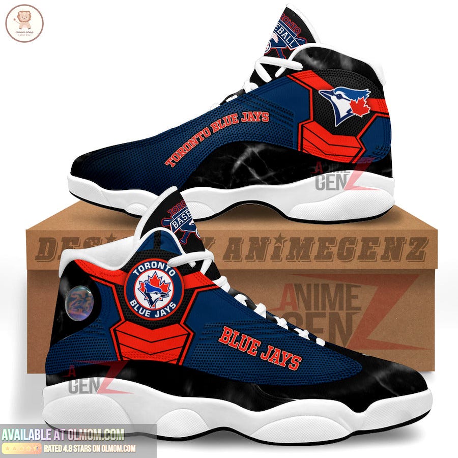 Toronto Blue Jays Air Jordan 13 Sneakers Mlb Baseball Custom Sports ...