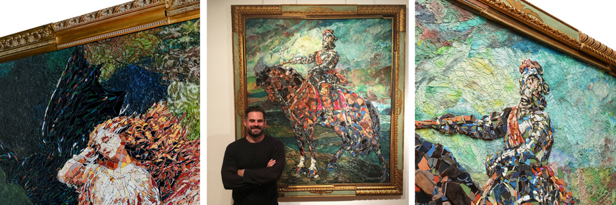 Jason Dussault creates bright and prismatic art with ceramic mosaic ...