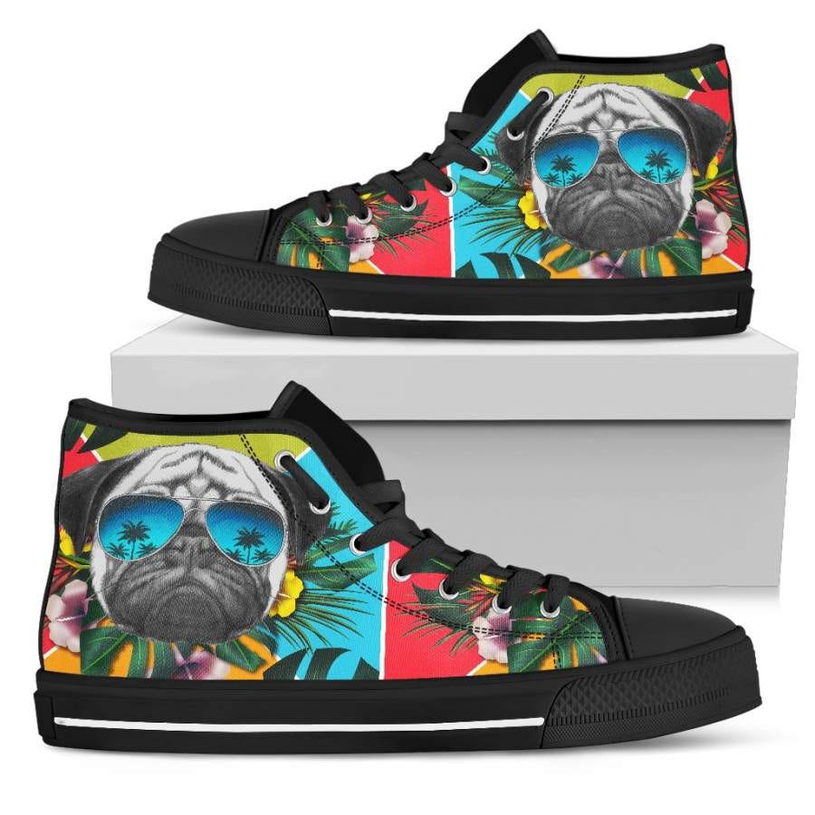 Tropical Pug High Tops Shoes Click To Buy Now 2024 | by niceteentee ...