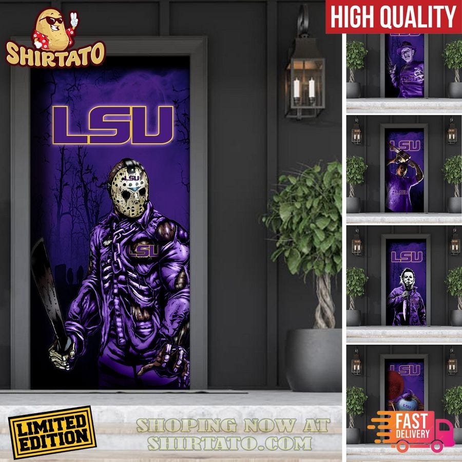 NCAA LSU Tigers Horror Killer Halloween Door Cover | by Hettleryelena ...