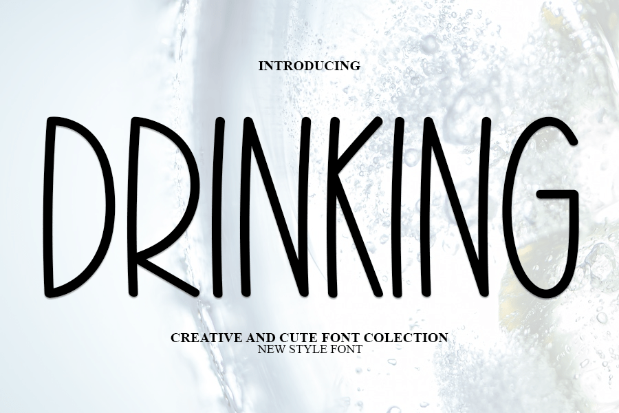 Drinking Font - Solarasculpt - Medium