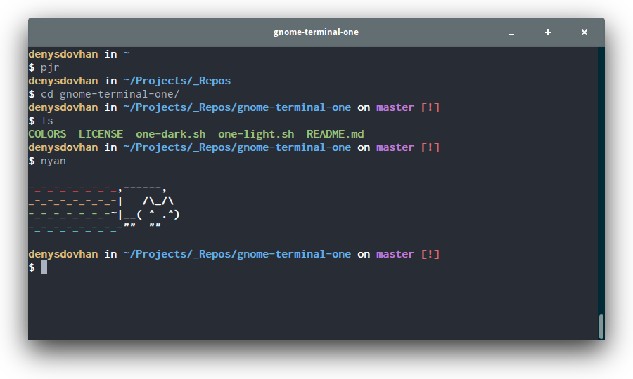 Atom’s One for GNOME Terminal is out! | by Denys Dovhan | Medium