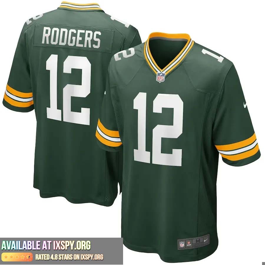 Men’s Green Bay Packers Aaron Rodgers Nike Green Game Player Jersey-21 ...