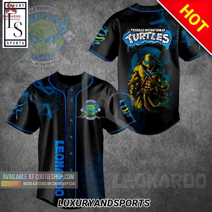 Leonardo Teenage Mutant Ninja Turtles Baseball Jersey | by Cootie Shop ...