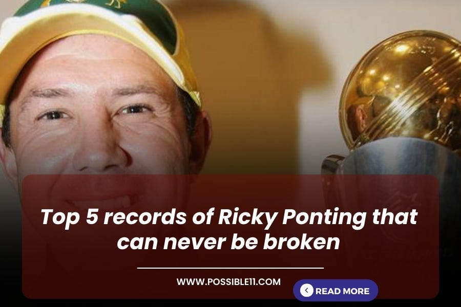 Top 5 records of Ricky Ponting that can never be broken | by Cricket ...
