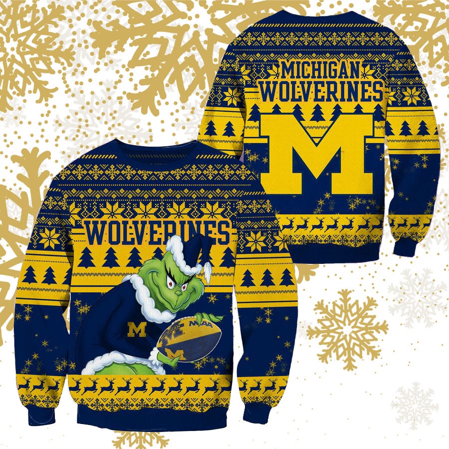 fashionMichigan Wolverines Grinch Christmas Sweater | by Kokfashion1 ...