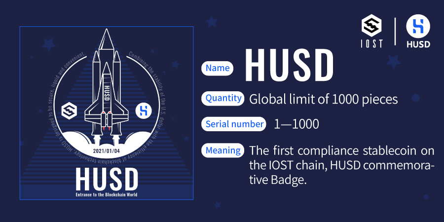 1,000 Redeemable NFT Tokens Giveaway to Celebrate HUSD Launch | by IOST ...