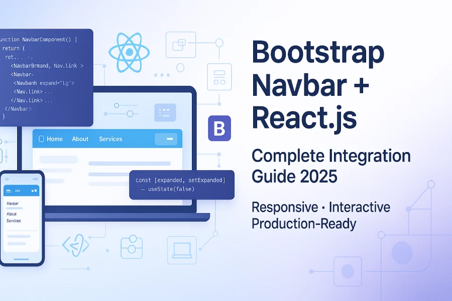 How to Create Bootstrap Navbar in React.js - Developer Guide | TechvBlogs
