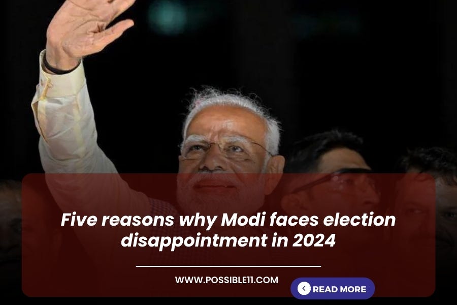 Five reasons why Modi faces election disappointment in 2024 | by ...