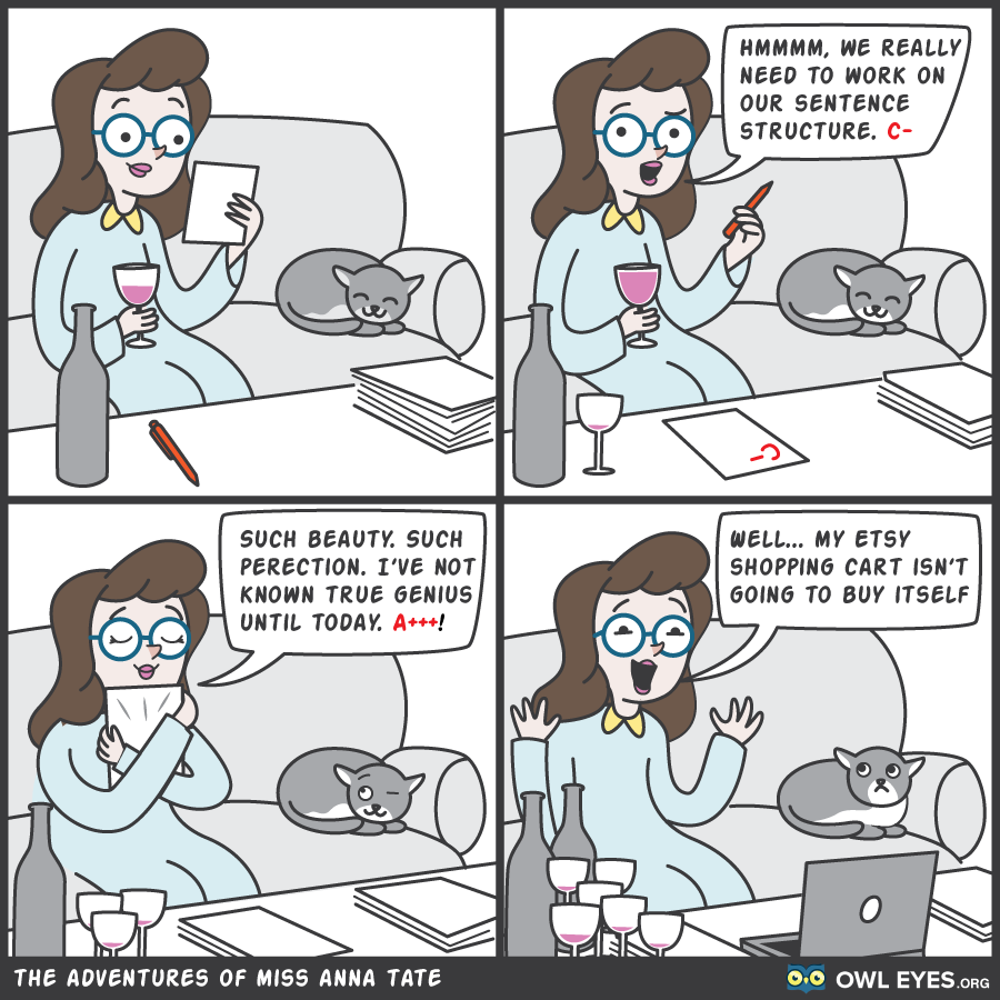 Adventures of Miss Anna Tate #3: Wining & Grading | by Owl Eyes | Medium