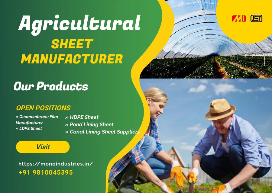 How Agricultural Sheets are Revolutionizing Farming | by Monoindustries ...