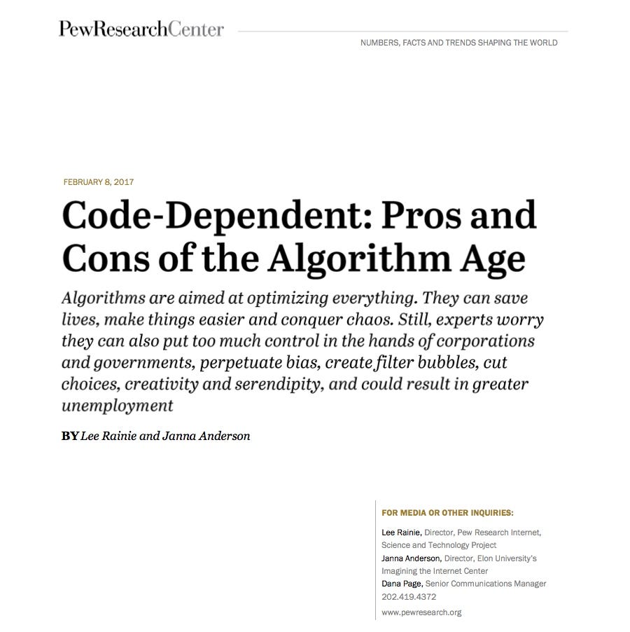 Algorithms: the new religion?. The publication of a Pew Research… | by ...