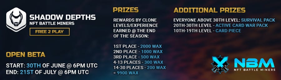 NBM Shadow Depths — Beta season is starting 🔥 🔥 🚀 | by NFT Battle Miners | Medium