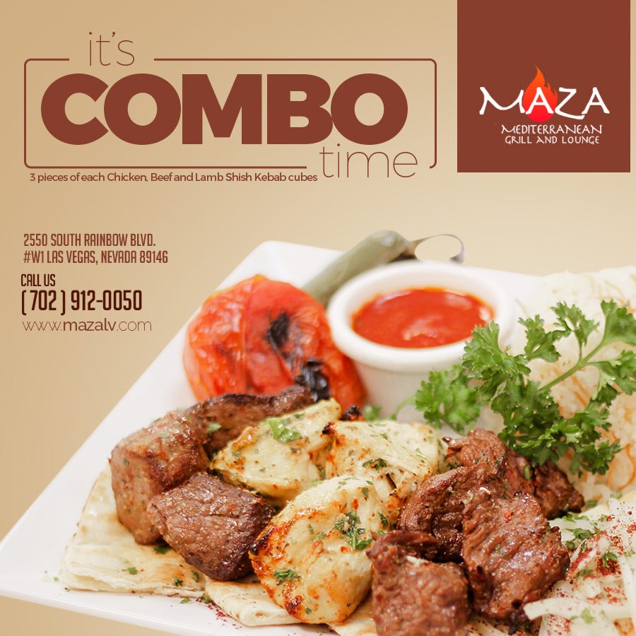 Combo Grill Taste. 3 pieces of each Chicken Beef and Lamb… | by Maza LV ...