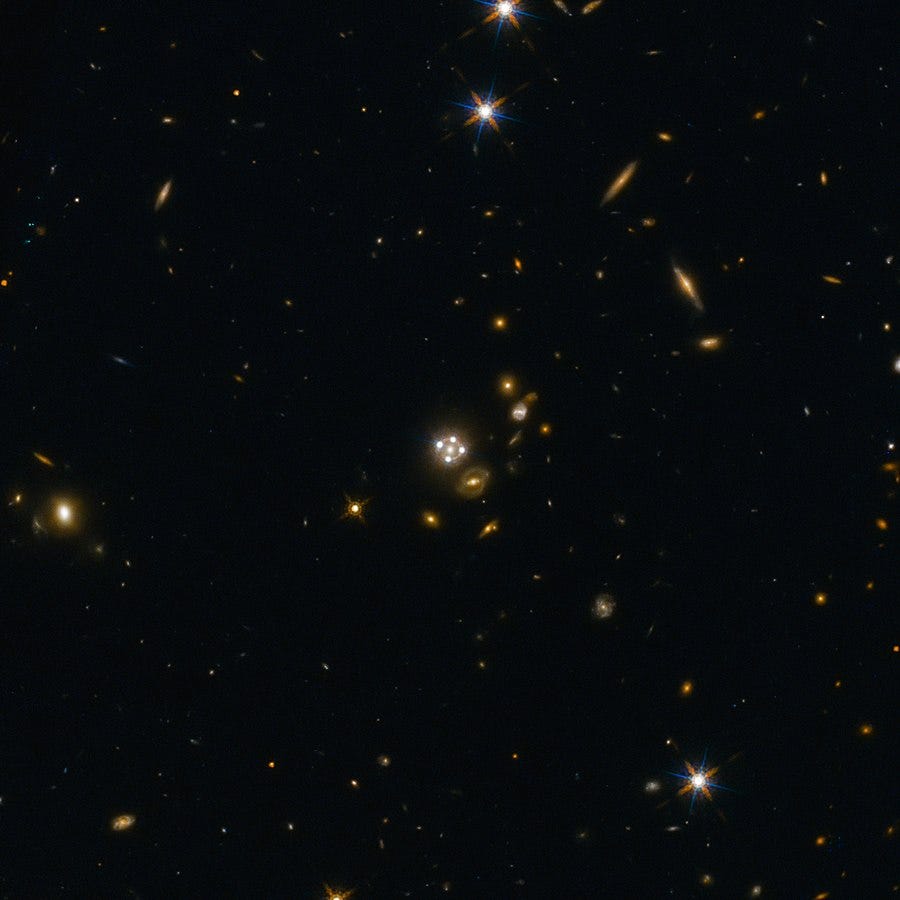 Scientists have observed a rare phenomenon — Einstein’s cross. That is ...
