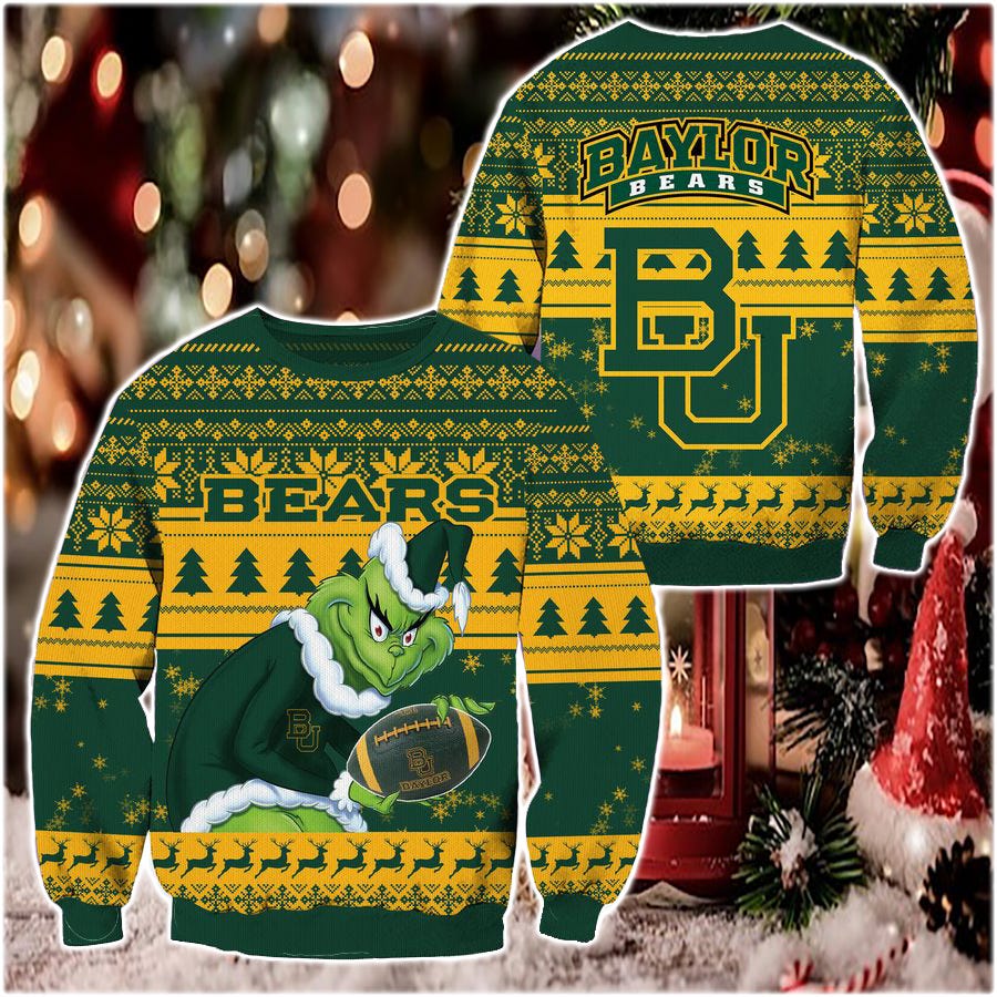 NEW Baylor Bears Grinch Christmas Sweater | by ...