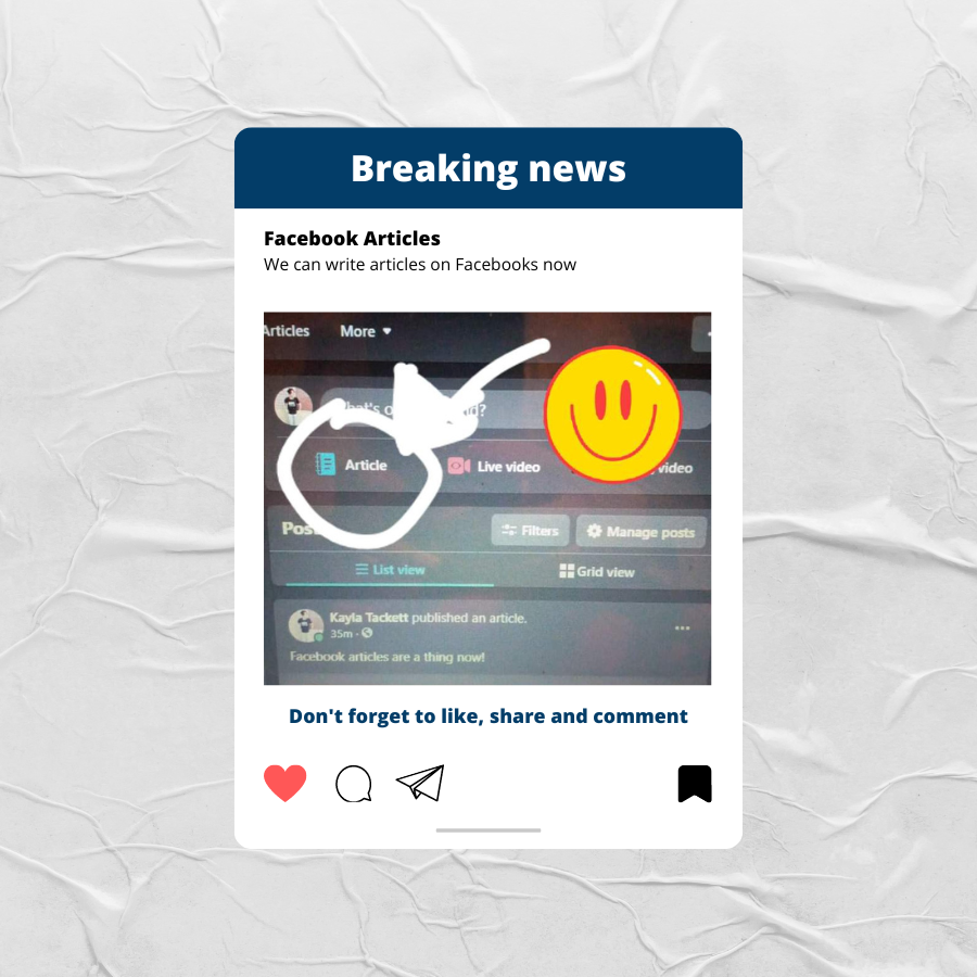 Seriously?! You Can Write Articles on Facebook Now? | by Kayla Tackett ...