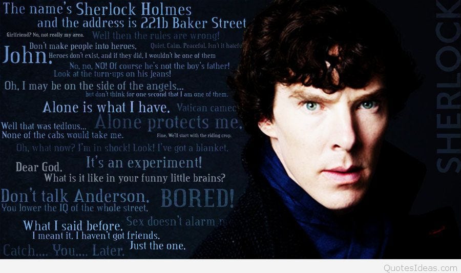 Sherlock Angel Quote Wallpaper