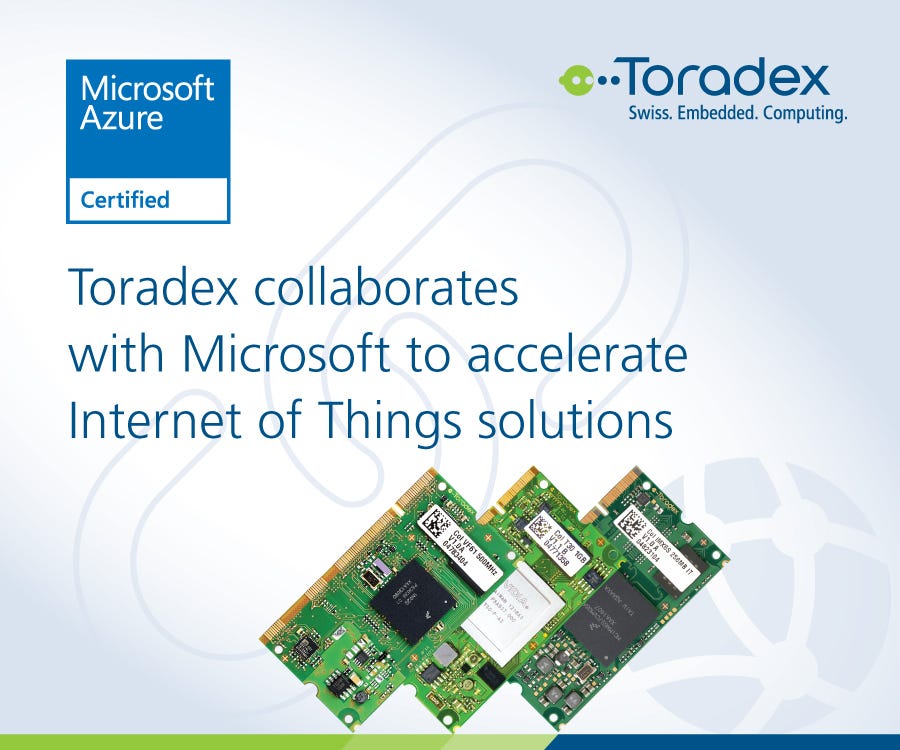 Toradex Collaborates with Microsoft to Accelerate Internet of Things ...