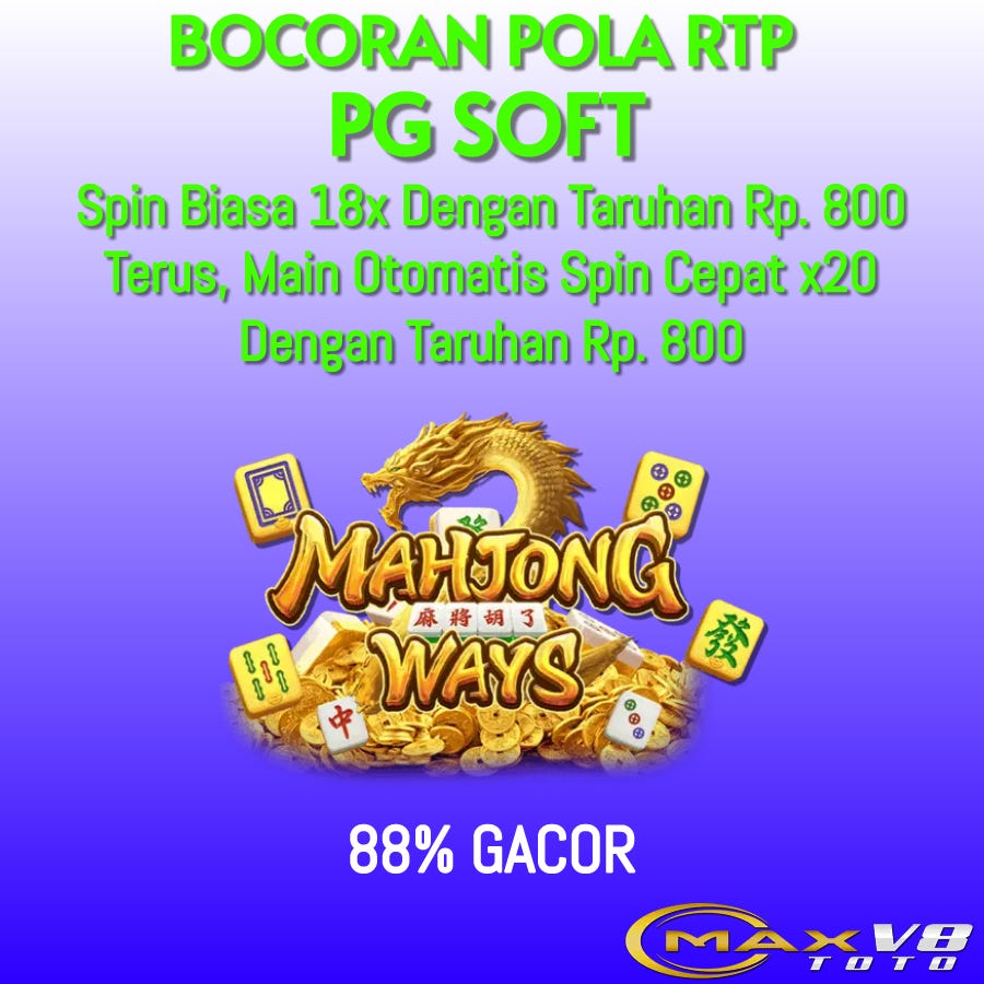 POLA RTP PG SOFT TANGGAL 19–11–2023 - Maxv8toto - Medium