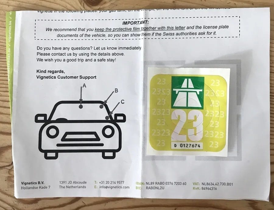 Vignettes & Road tolls in Switzerland (2024) | by Lurento® | Medium