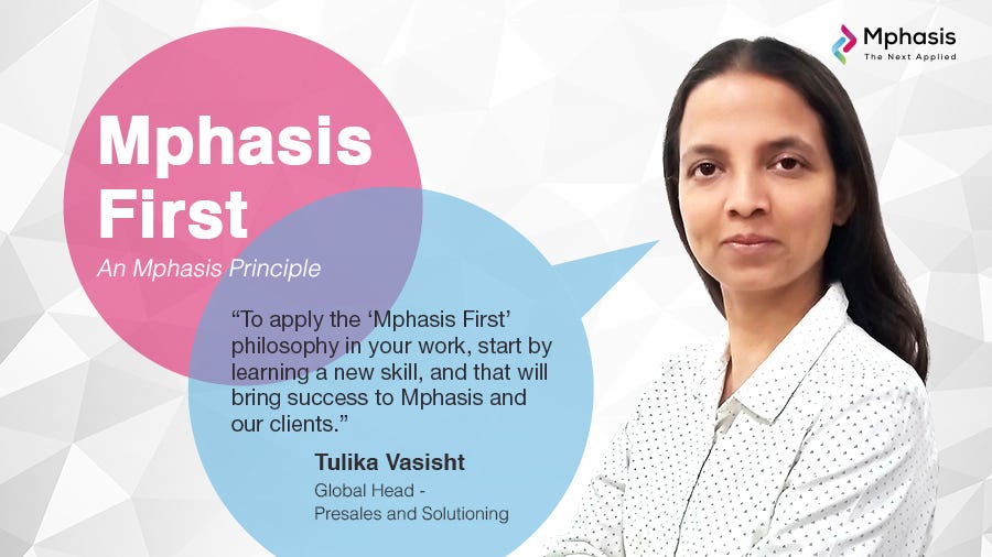 Creating Momentum with ‘Mphasis First’ with Tulika Vasisht | by Mphasis ...