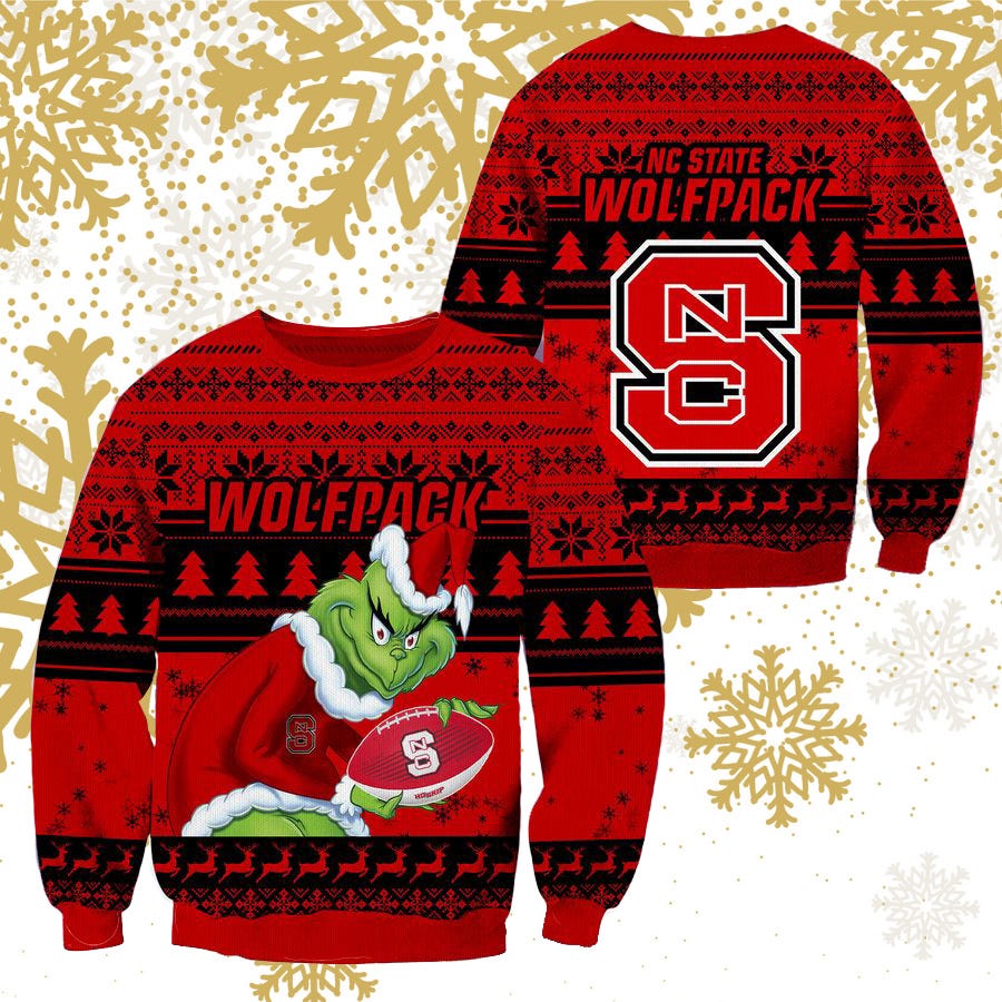 NC State Wolfpack Grinch Christmas Sweater | by Kokfashion1 | Nov, 2023 ...