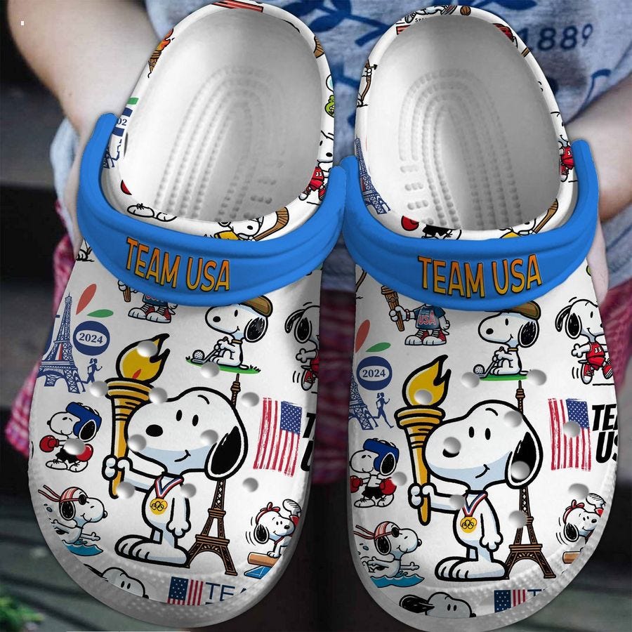 HOT Team USA Paris 2024 Olympics Snoopy Crocs | by Fashion Fusion | Jul ...