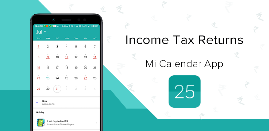 ITR Filing with Mi Calendar App. For all the taxpayers in the country ...