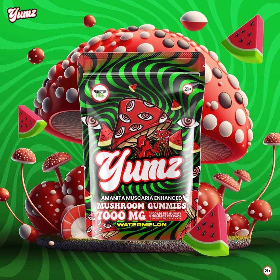 YUMZ — WATERMELON ( AMANITA MUSCARIA MUSHROOM GUMMIES ) | by Scooter ...