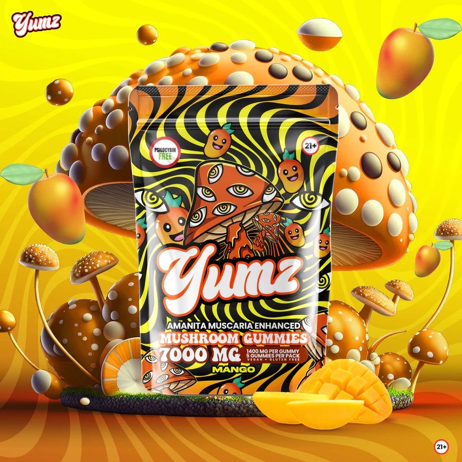 YUMZ — MANGO ( AMANITA MUSCARIA MUSHROOM GUMMIES ) | by Scooter ...