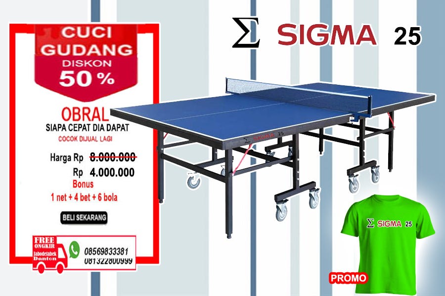 Tenis meja pingpong merk SIGMA 25 diskon 50% | by Edi Sunarso | Oct ...