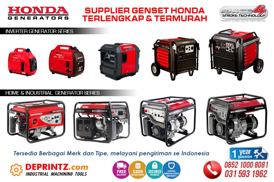 JUAL Genset HONDA. Genset HONDA | by MESIN CETAK ID CARD MURAH | Medium