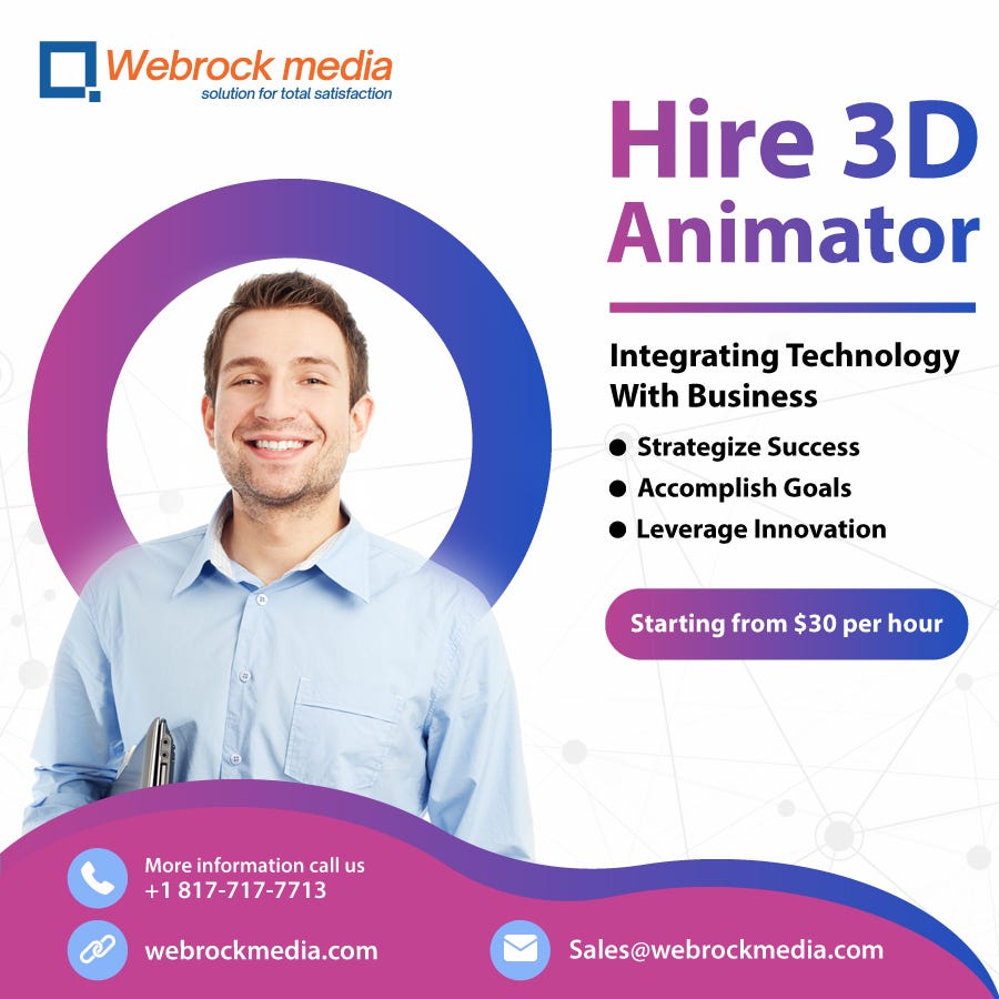 Hire 3D Animator - webrockmedia - Medium
