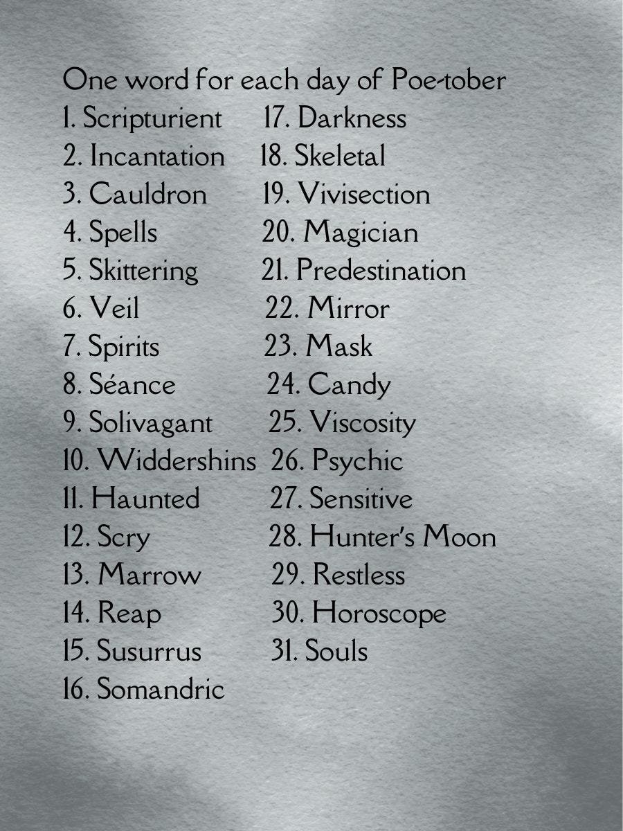 Poe-tober Prompts - Growl Publication - Medium