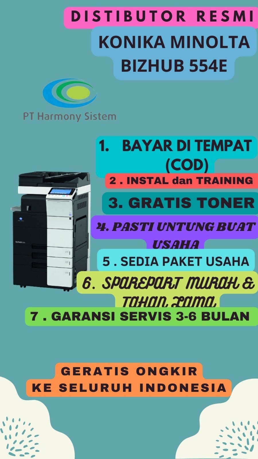 Distributor Resmi Konica Minolta Bizhub 554e dermo pasuruan ...