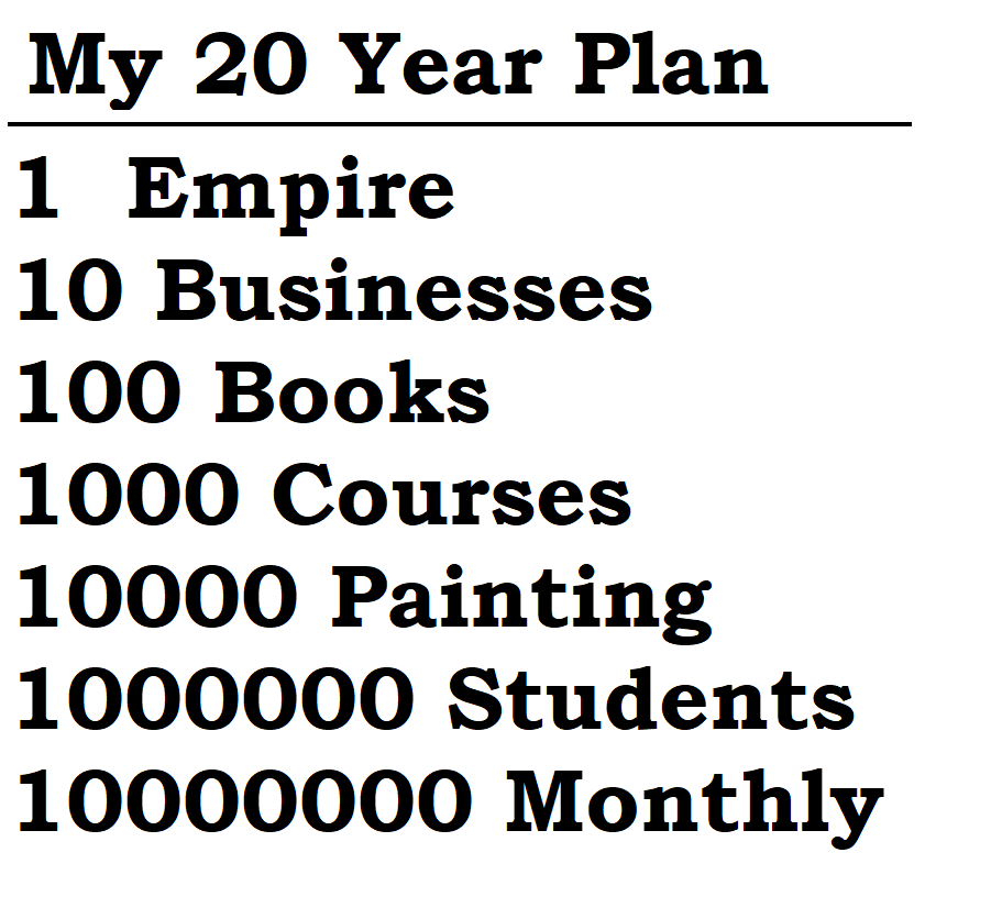 Do You Have a 20 Year Plan?. Goal: discuss the importance of long… | by ...
