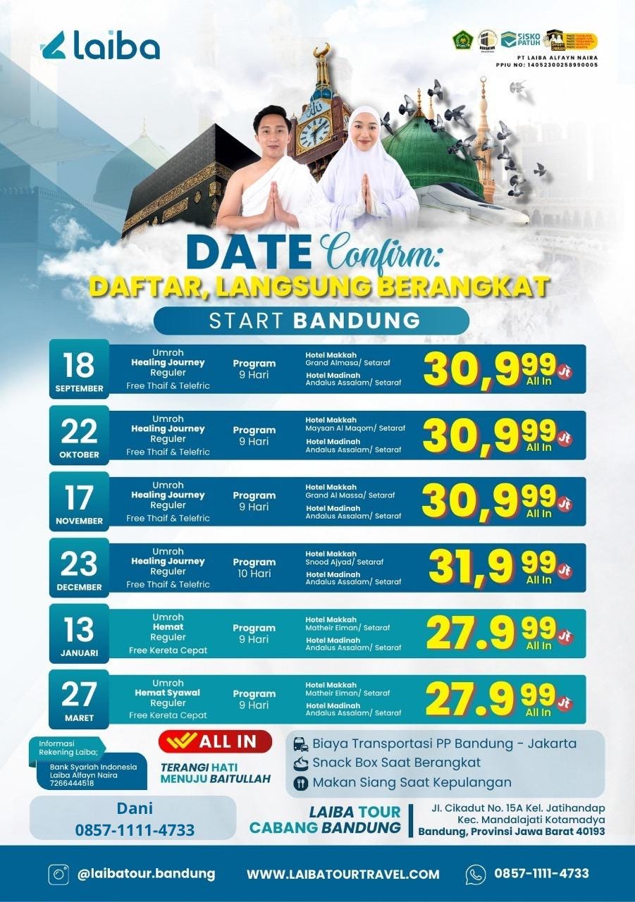 TRAVEL HAJI UMROH BANDUNG, WHATSAPP 0857–1111–4733, Travel Umroh ...