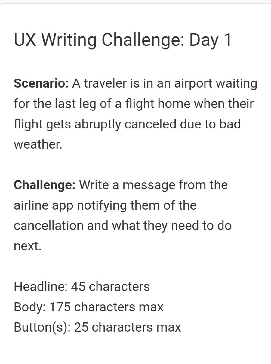 Daily UX Writing Challenge: Day 1! | Medium