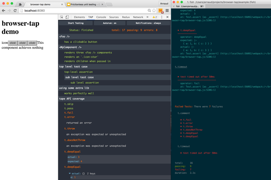 Frictionless unit testing in javascript with Browser-TAP | by Arnaud ...