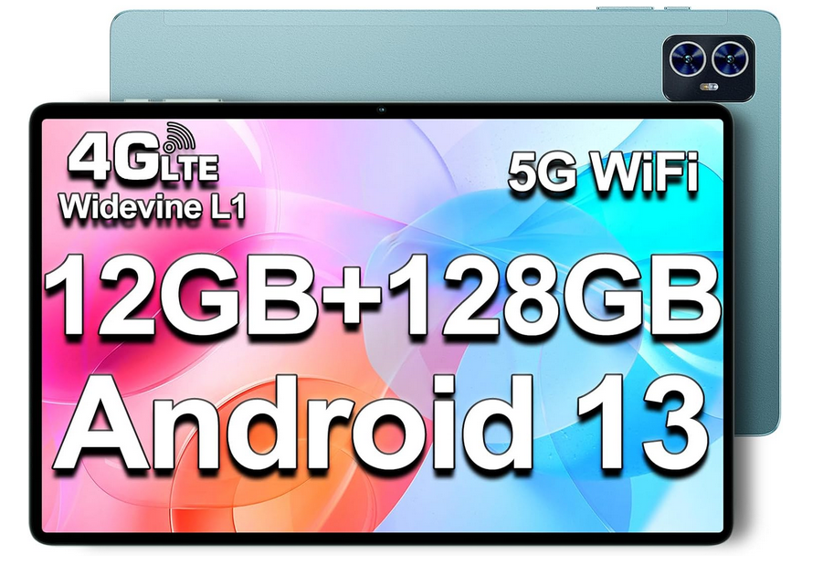 TECLAST M50 Tablet Android 13–12GB RAM, 128GB ROM, 10.1 Pollici, 4G LTE, 5G WiFi, Processore ...