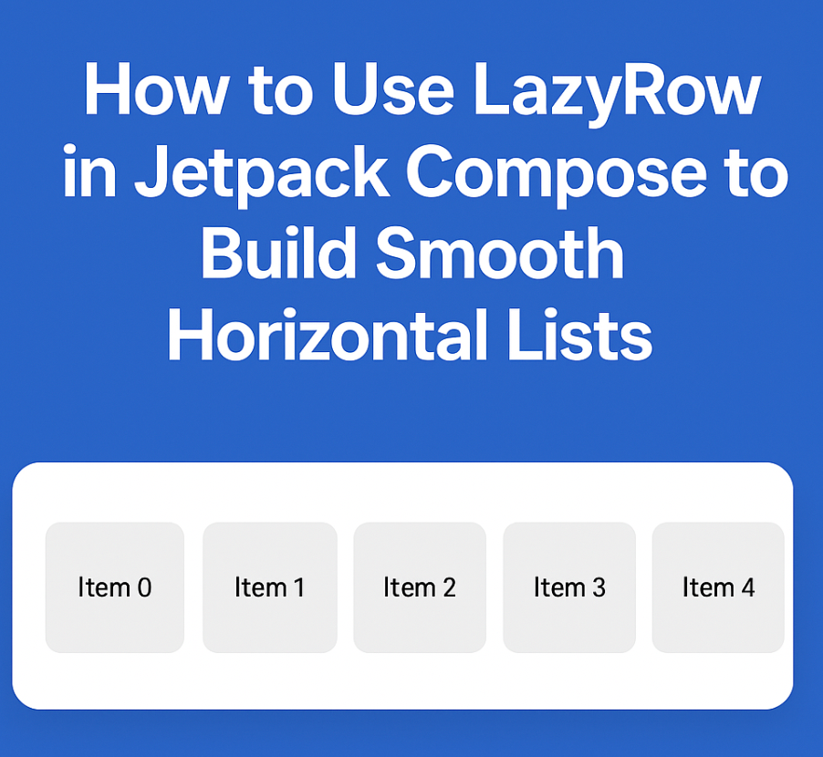 How to Use LazyRow in Jetpack Compose to Build Smooth Horizontal Lists | by Sandeep Kella ...